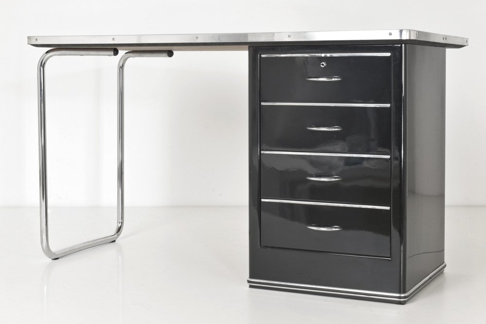 German Desk in Tubular Steel from Hansen Berlin, 1950 for sale at Pamono