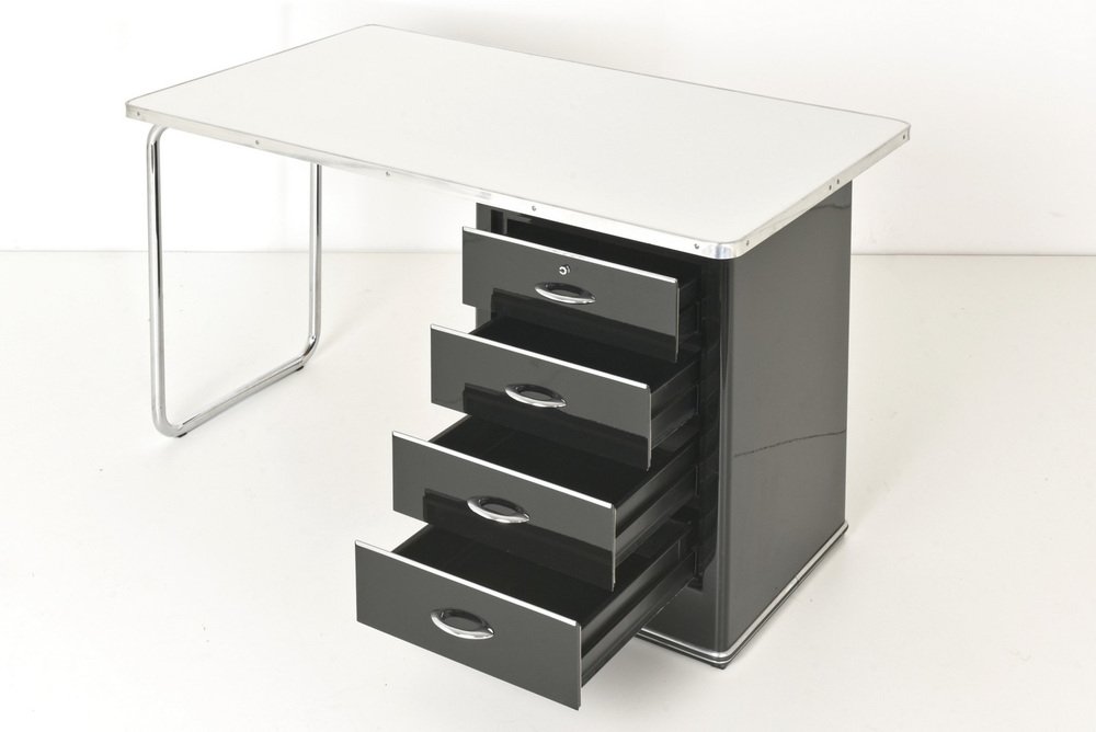 German Desk in Tubular Steel from Hansen Berlin, 1950 for sale at Pamono