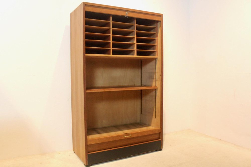 Dutch Library Office Storage Cabinet with Sliding Door for sale at Pamono