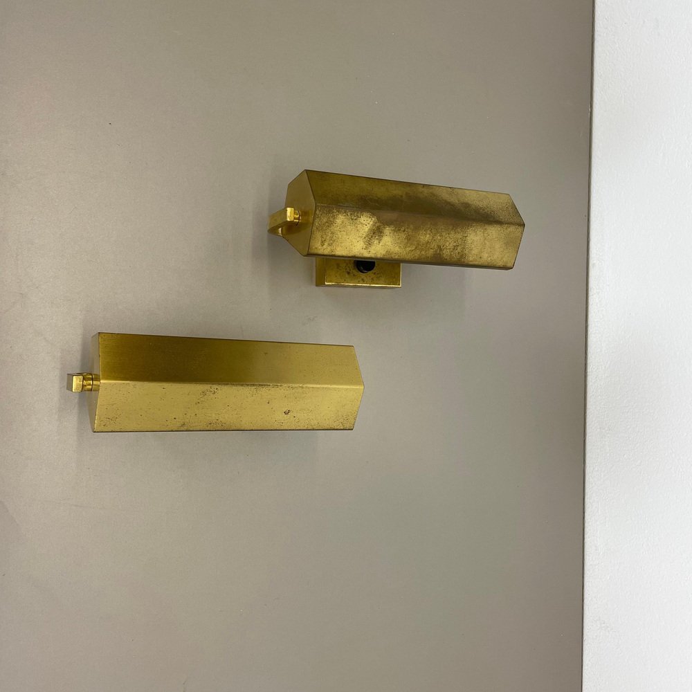 Hollywood Regency Wall Light Sconces in Brass from Stilnovo, Germa ...
