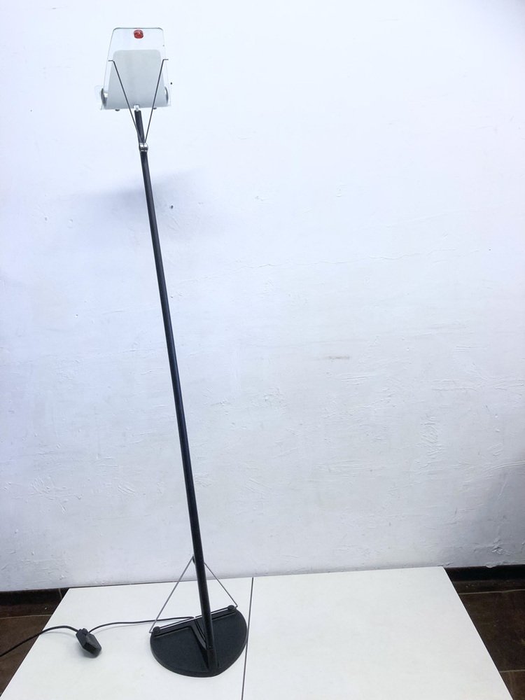 Halogen Floor Lamp Ceiling with Glass Shade, 1980s for sale at Pamono