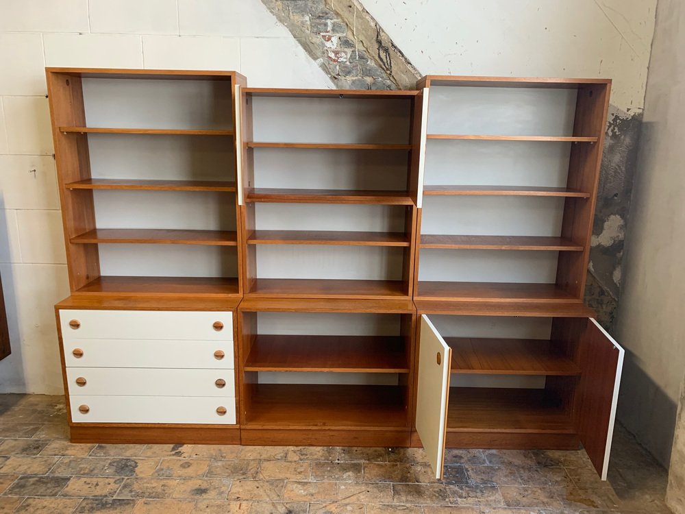 Library Wall Modular Units, 1970s, Set of 7 for sale at Pamono
