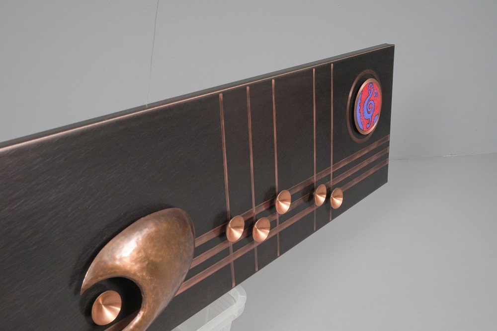 Large Handmade Copper Wall Panel, 1960s-1970s for sale at Pamono