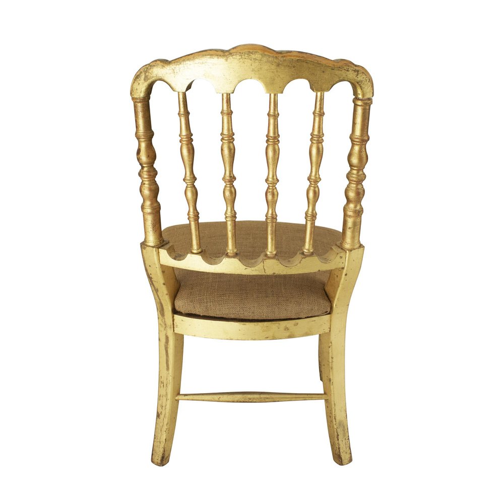 French Gold Leaf Chiavari Style Chair, 1960s for sale at Pamono