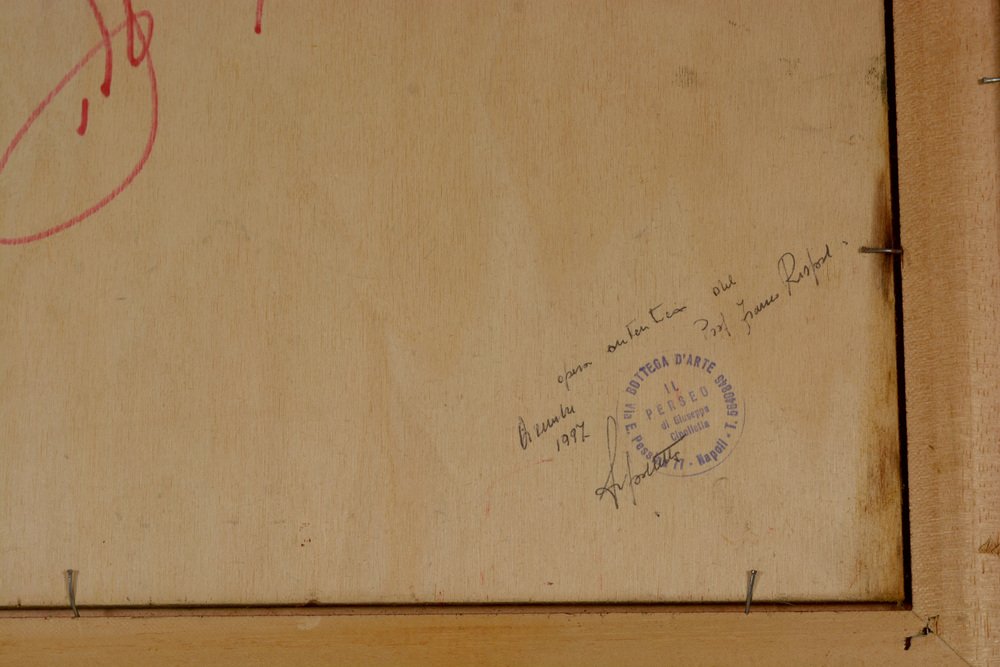 Franco Rispoli, At the Party with Pulcinella, 20th Century, Oil on ...