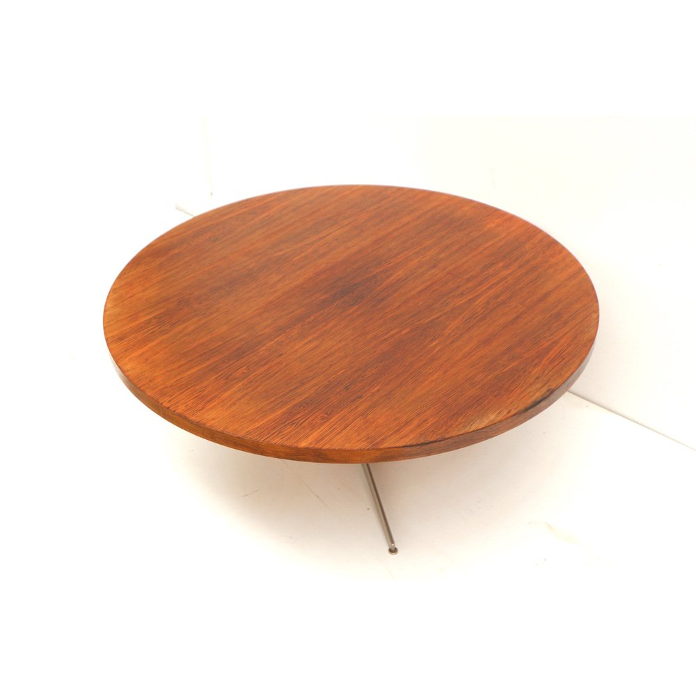 Large Vintage Round Coffee Table, 1960s for sale at Pamono