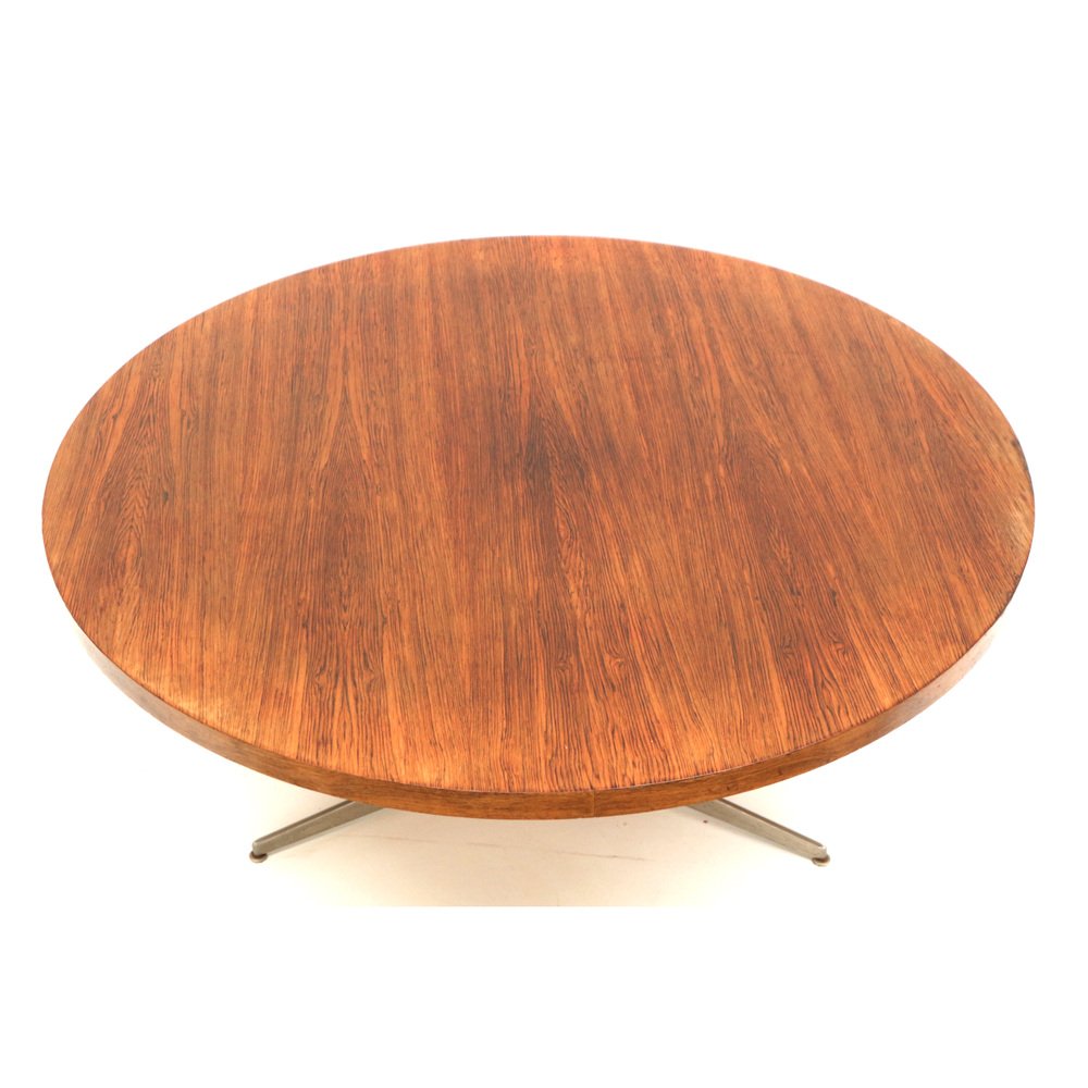 Large Vintage Round Coffee Table, 1960s for sale at Pamono