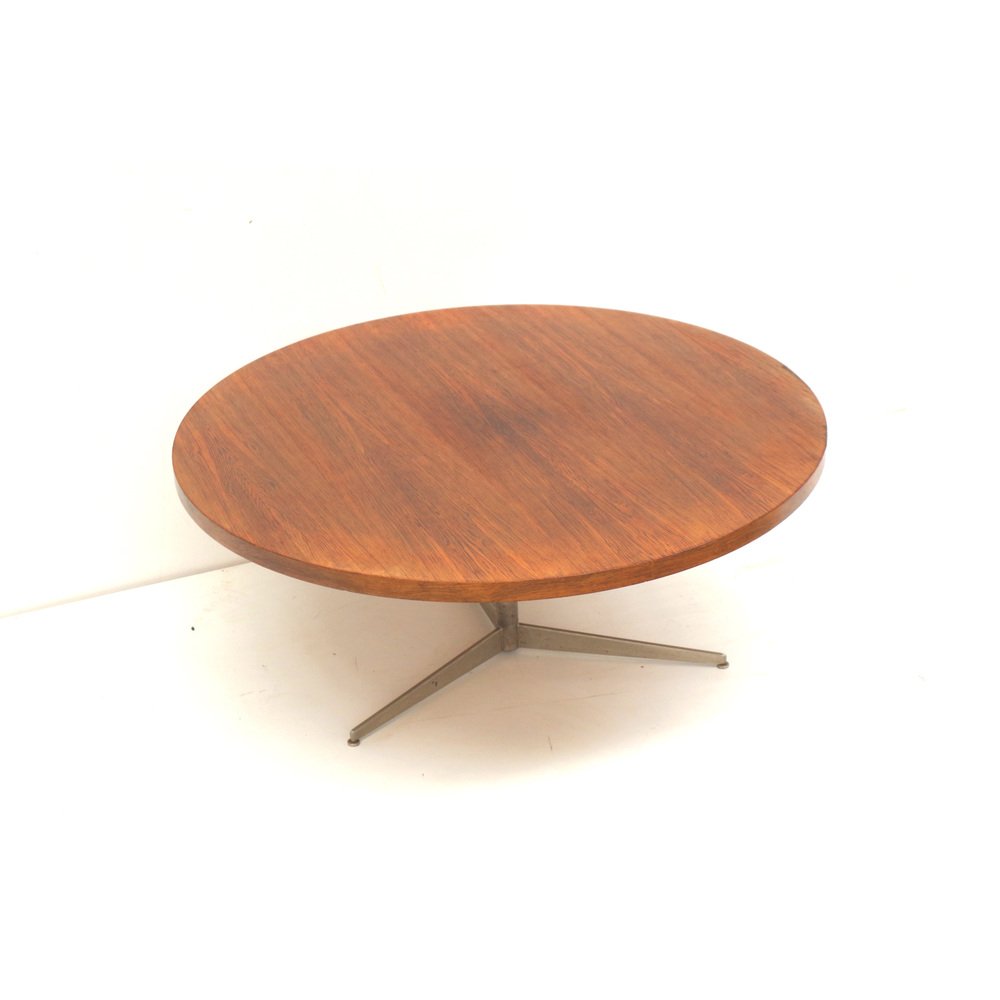 Large Vintage Round Coffee Table, 1960s for sale at Pamono