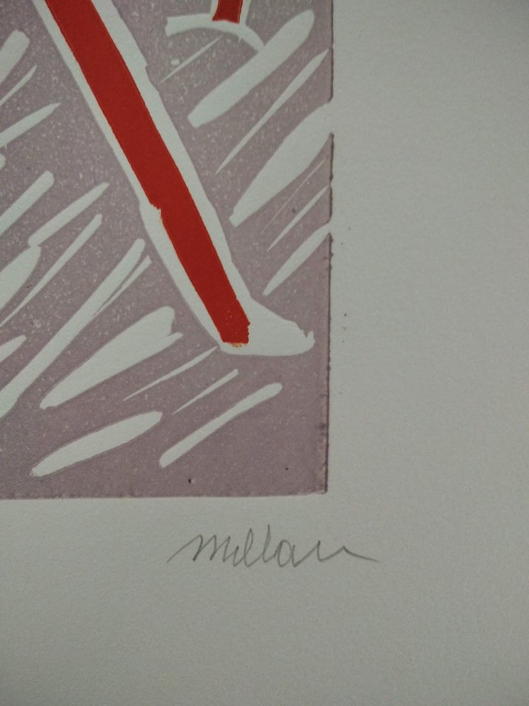 Domingo Millan, Composition, 1990, Engraving for sale at Pamono