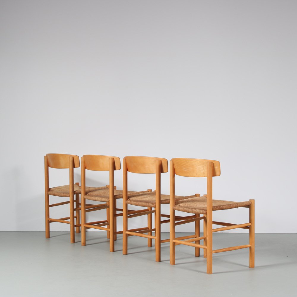 Shaker Dining Chairs by Borge Mogensen for FDB Mobler, Denmark, 1960s ...
