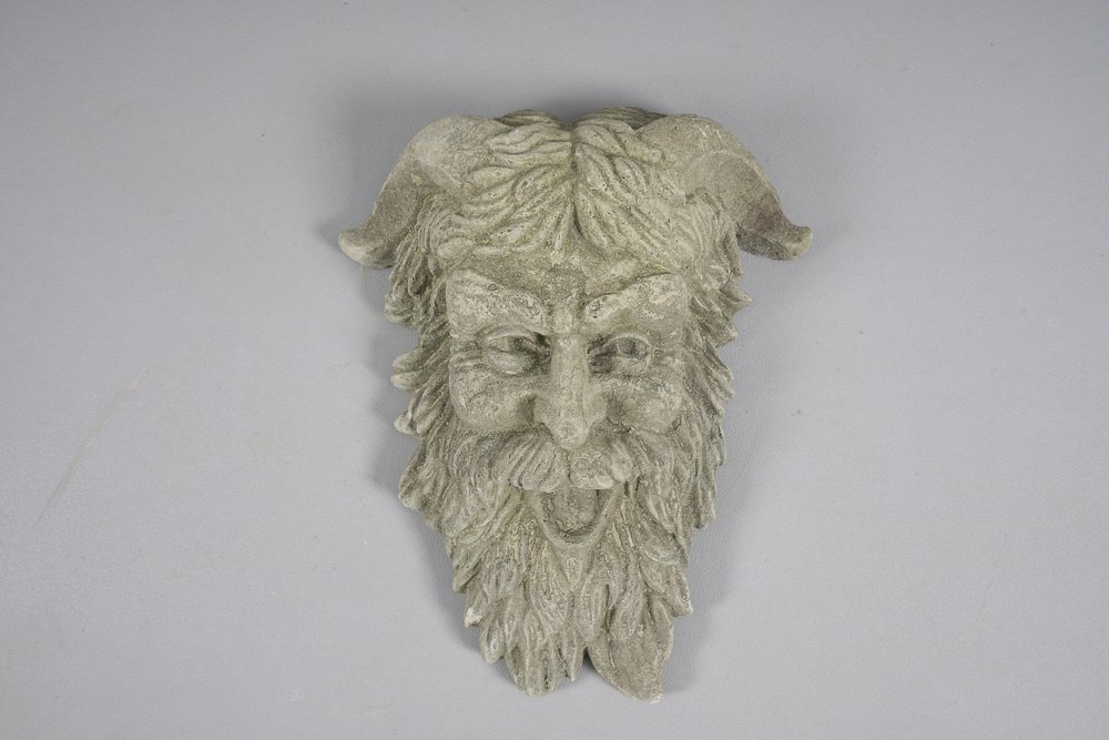 Large and Heavy Devil Wall Mask, 1930s, Concrete for sale at Pamono