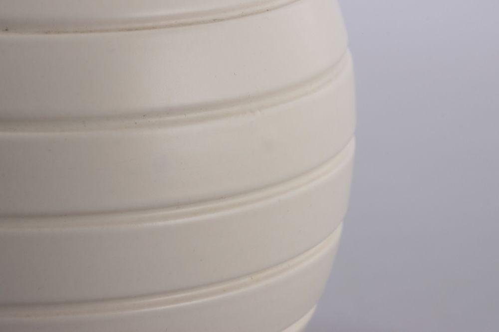 Art Deco Moonstone Ovoid Ribbed Vase by Keith Murray for Wedgwood ...