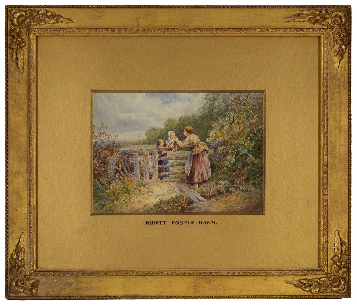 Myles Birket Foster RWS, The Stile, Mid-19th Century, Watercolour ...