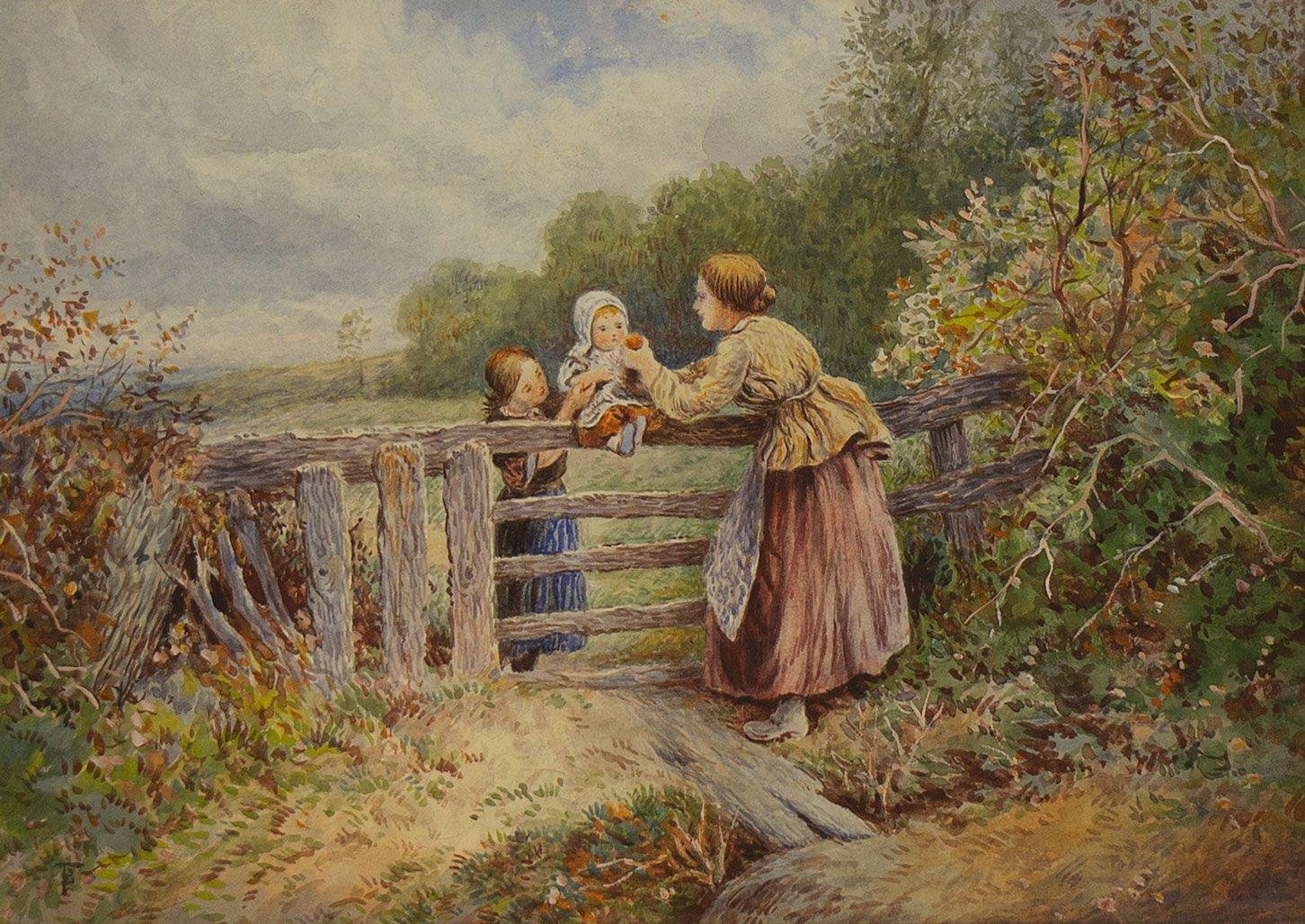 Myles Birket Foster RWS, The Stile, Mid-19th Century, Watercolour ...