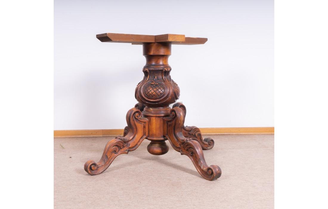 Carved Wooden Table Base for sale at Pamono
