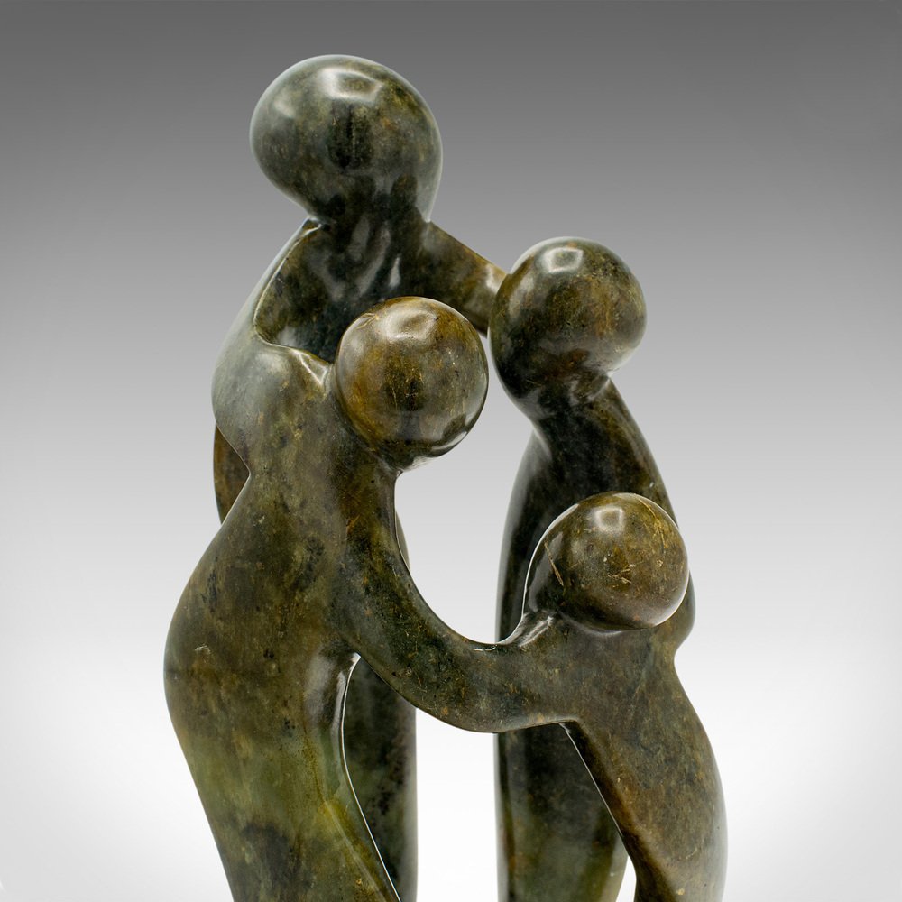 Vintage Abstract Family Statue in Hardstone, 1960s for sale at Pamono