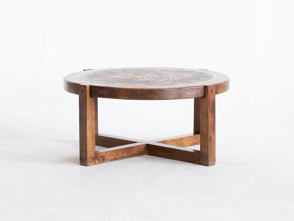 Mid-Century French Vallauris Ceramic Coffee Table by J.G. Picard for ...