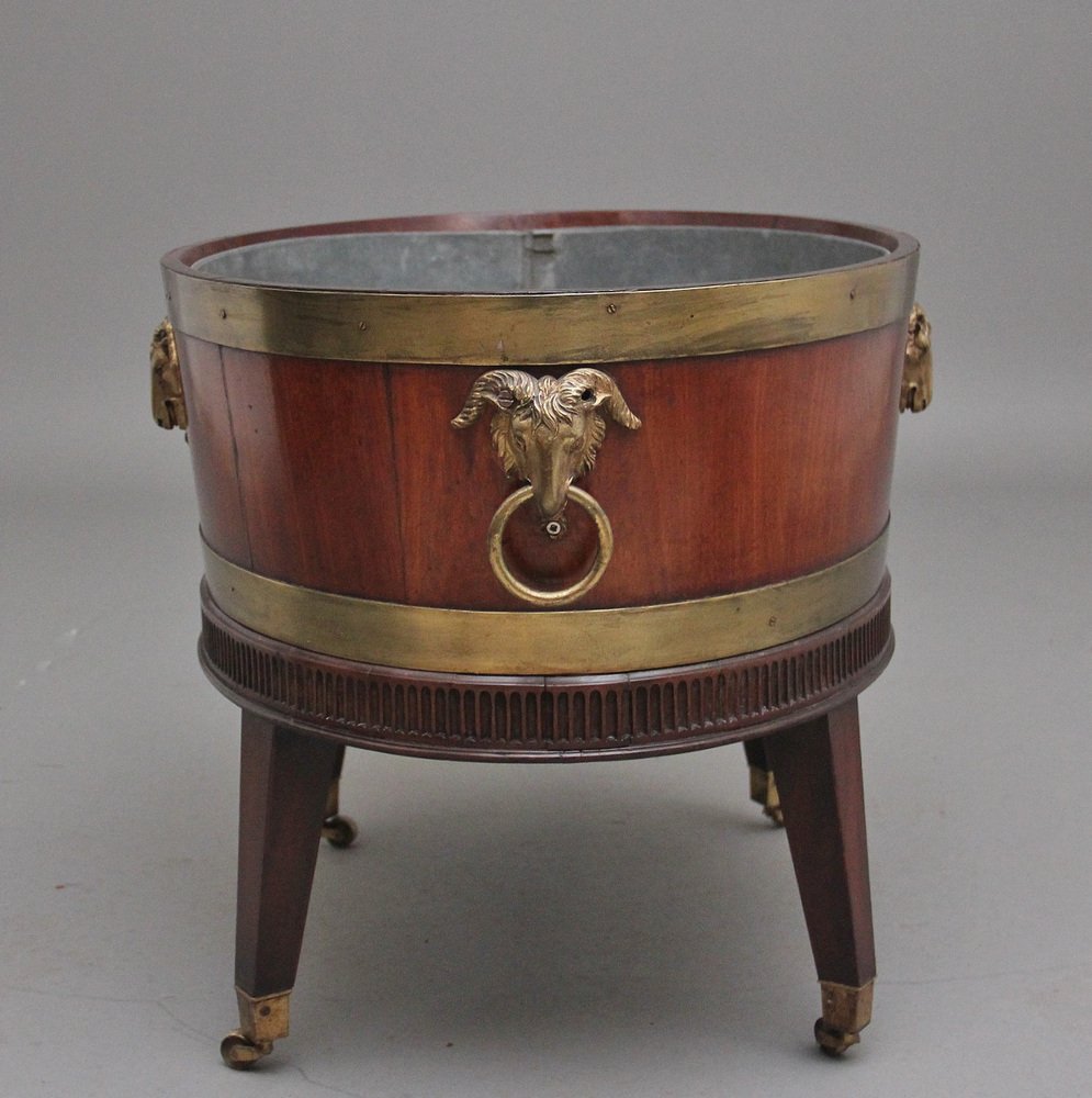 Early 19th Century Mahogany and Brass Bound Wine Cooler, 1800s for sale ...