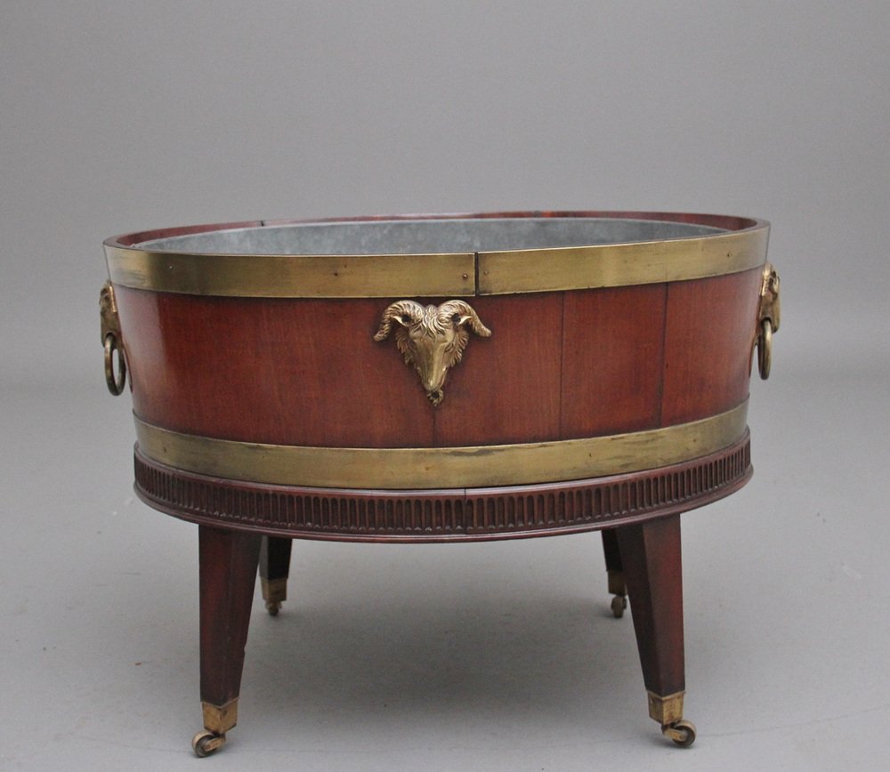 Early 19th Century Mahogany and Brass Bound Wine Cooler, 1800s for sale ...