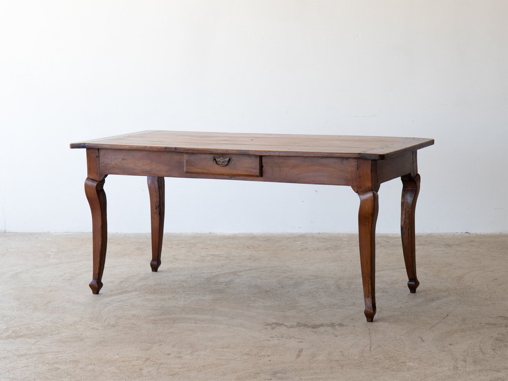 19th Century French Cherrywood Farmhouse Dining Table for sale at Pamono 19th Century French Cherrywood Farmhouse Dining Table for sale at Pamono