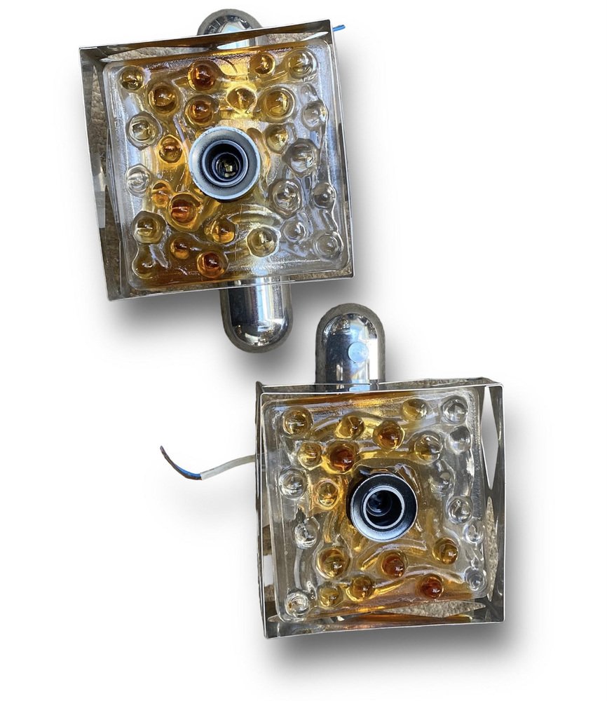 Murano Wall Lights by Toni Zuccheri for Mazzega, Set of 2 for sale at ...