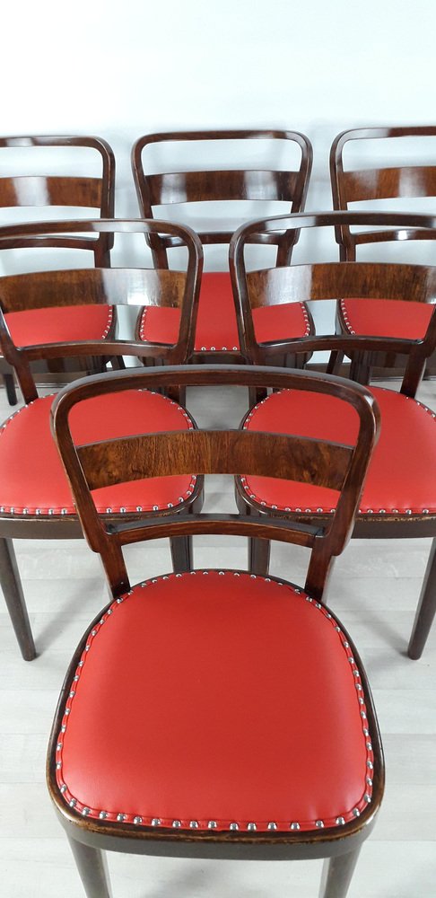 Art Deco Stühle von Michael Thonet für Thonet, 1940, 6er Set bei Pamono ...