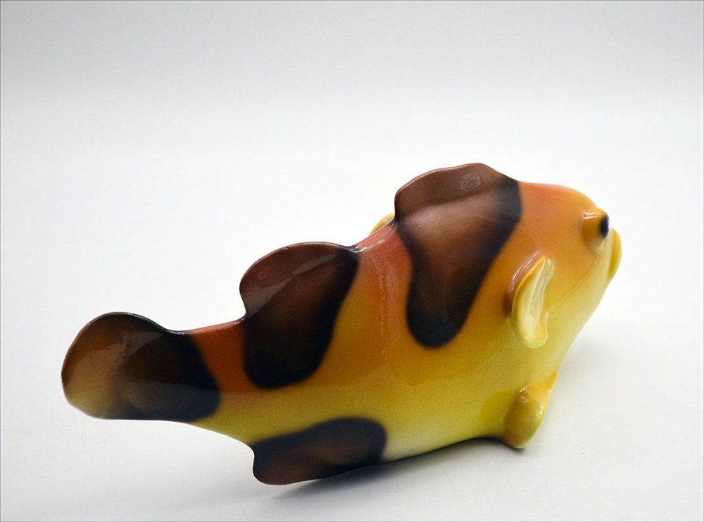 Large Italian Fish in Glazed Ceramic, 1960s for sale at Pamono