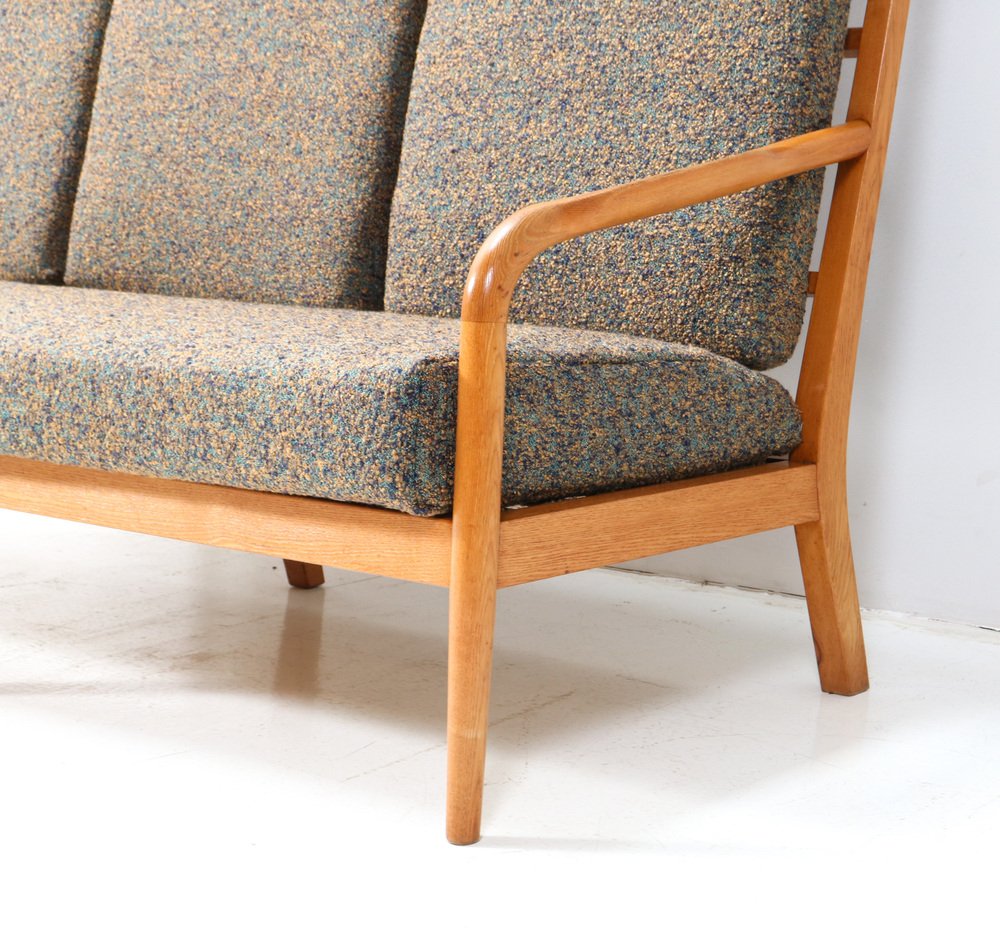 Mid-Century Modern Ash High Back Sofa by Frits Eschauzier Jr, 1967 for ...