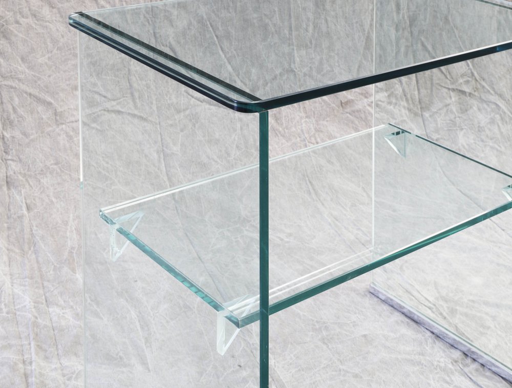 Italian Crystal Console from Fontana Arte, 1973 for sale at Pamono