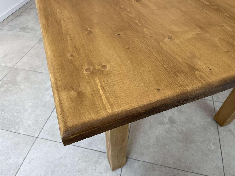 Rustic Solid Wood Dining Table for sale at Pamono