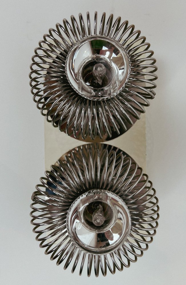 Wall Spring Lamps by Philippe Rogier for Gallery Oxar, 1970s, Set of 2 ...