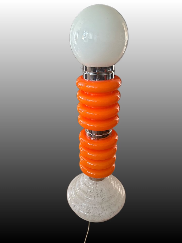Lampada da terra Space Age in vetro di Murano di Carlo Nason per Mazzega, Italia, anni '60 in ...