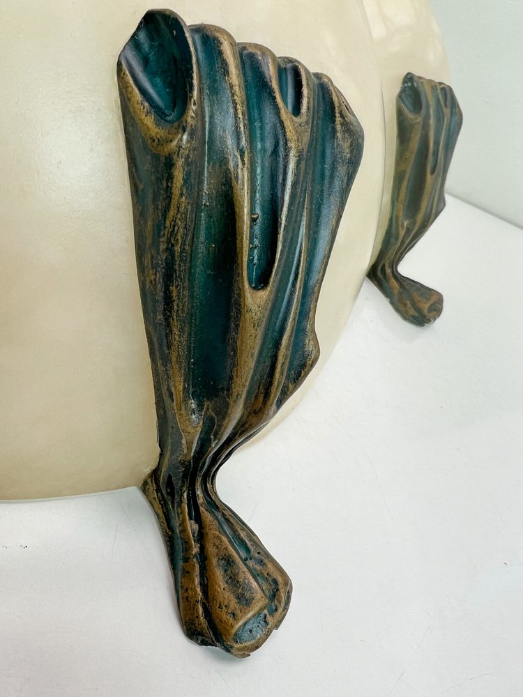 Spanish Alabaster Half Moon Wall Lights, 1970s, Set of 2 for sale at Pamono