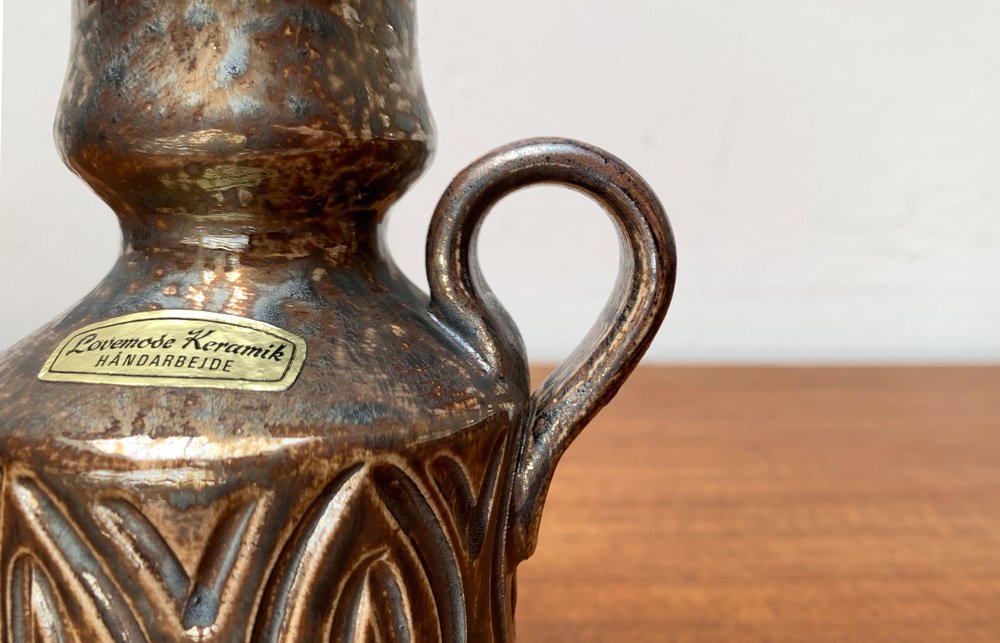 Mid-Century Danish Studio Pottery Carafe Vase from Lovemose Denmark ...