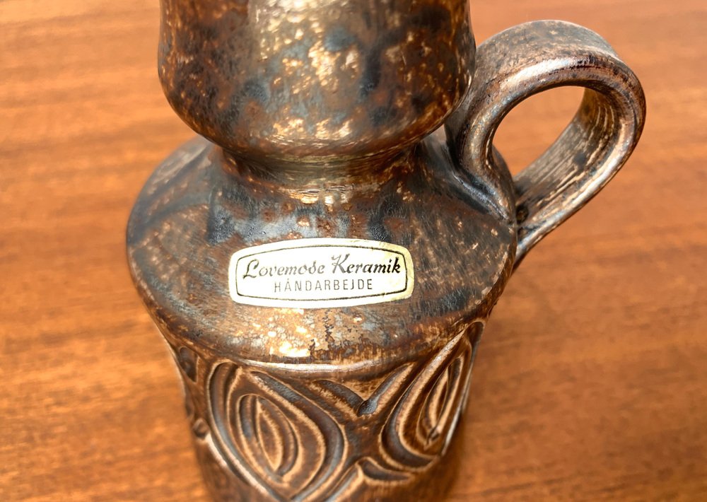 Mid-Century Danish Studio Pottery Carafe Vase from Lovemose Denmark ...