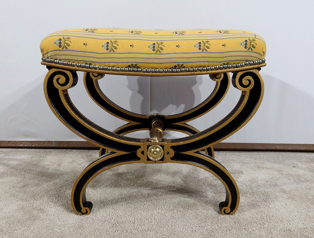 Napoleon III Curule Stool, 19th Century for sale at Pamono