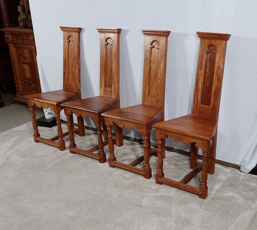 Cathedral Style Mahogany Dining Chairs, 20th Century, Set of 4 for sale ...