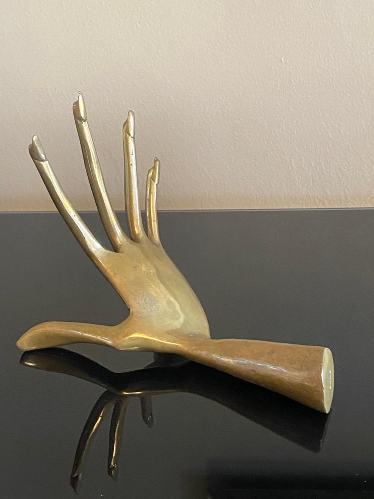 Sculpture Main en Bronze par Yves Lohé, 1970s en vente sur Pamono