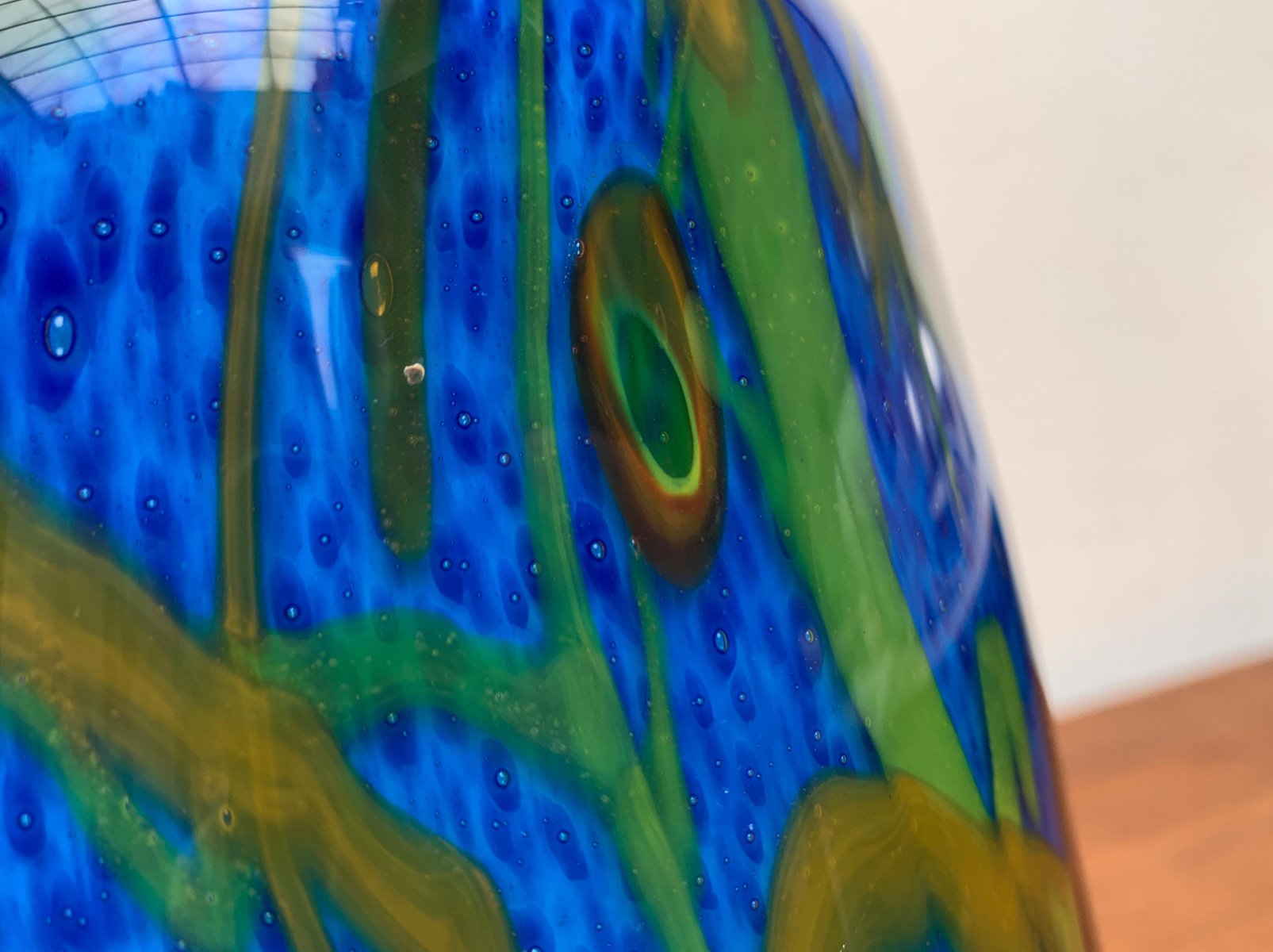 Large Vintage Italian Murano Glass Vase, 1970s for sale at Pamono