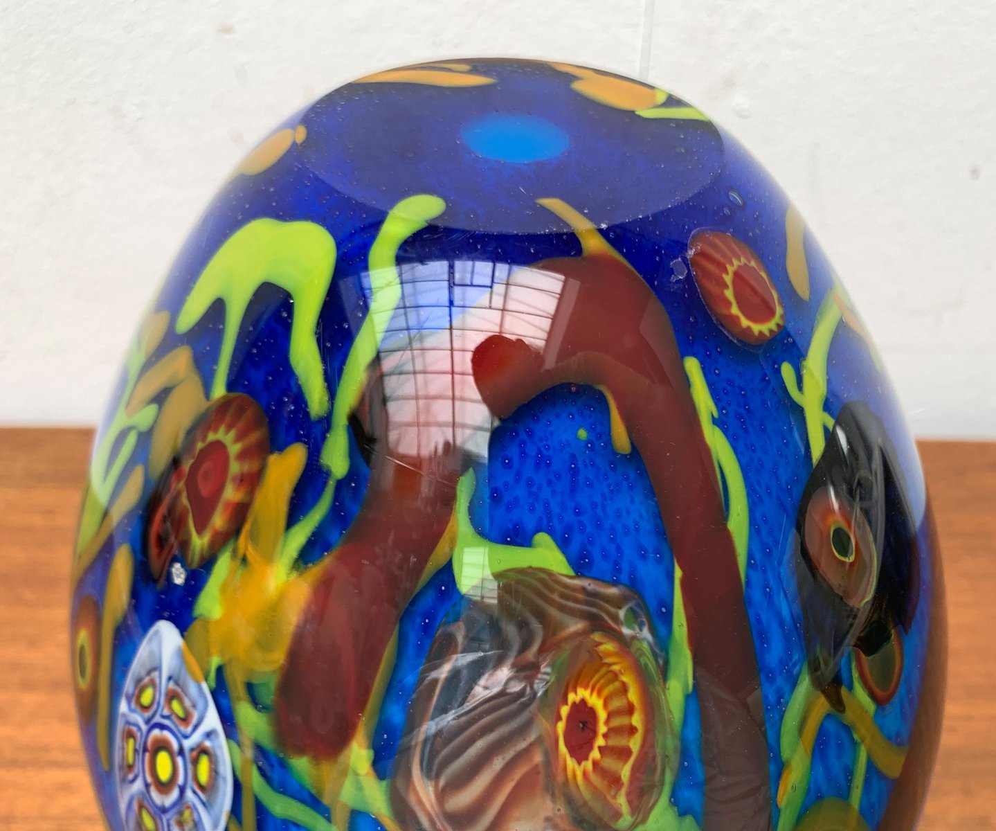 Large Vintage Italian Murano Glass Vase, 1970s for sale at Pamono