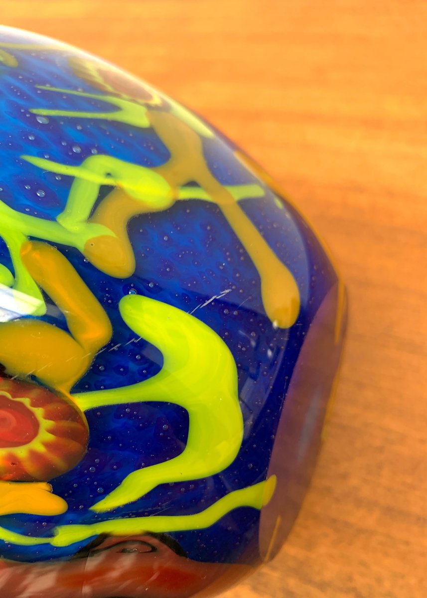 Large Vintage Italian Murano Glass Vase, 1970s for sale at Pamono