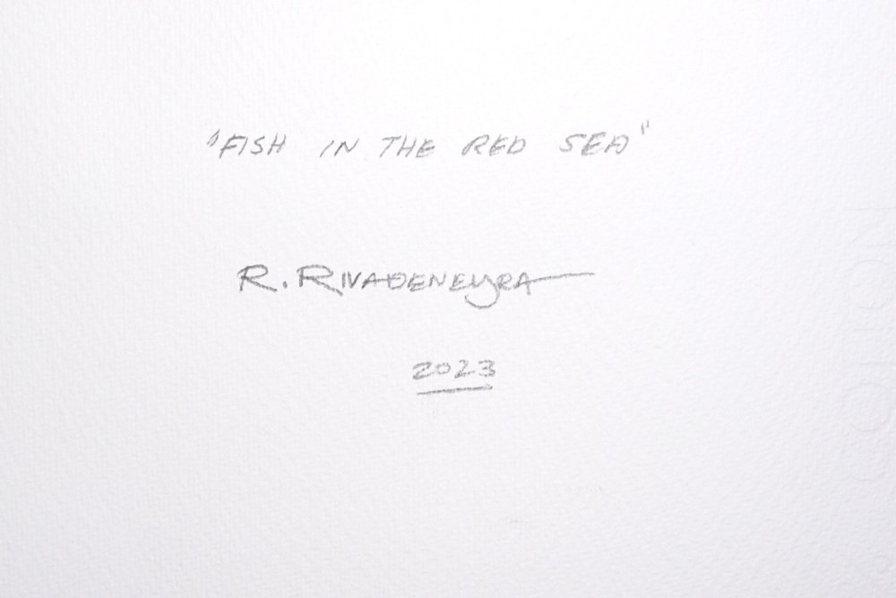 Ryan Rivadeneyra, Fish in The Red Sea Diptych, 2023, Acrylic on Paper ...