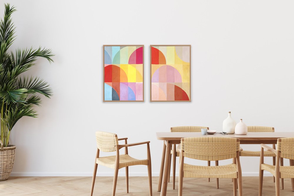 Natalia Roman, Neon Hue Transitions, 2023, Acrylic on Watercolor Paper for sale at Pamono