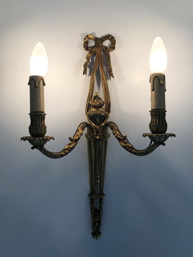 Vintage Bronze Sconces, 1950s for sale at Pamono