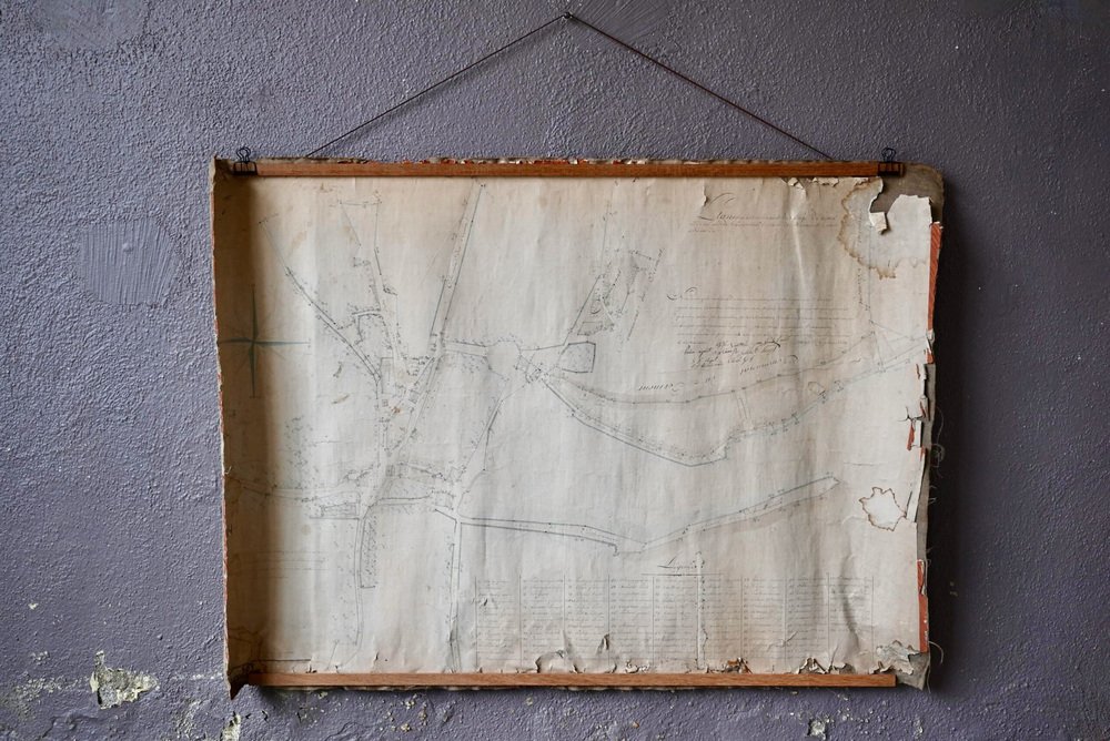 Wall Decoration Map, 1833 for sale at Pamono