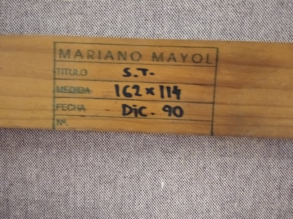 Mariano Mayol, Composition, 1990, Canvas Painting for sale at Pamono