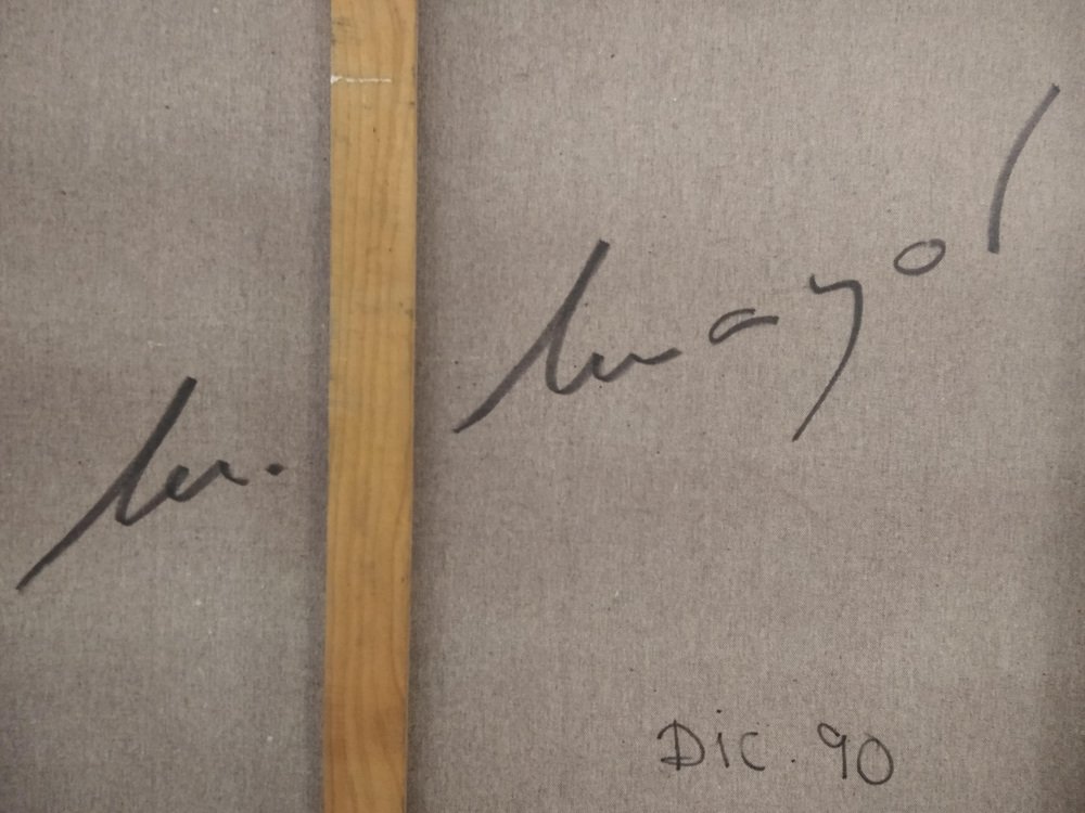 Mariano Mayol, Composition, 1990, Canvas Painting for sale at Pamono