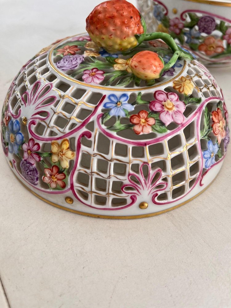 Large Porcelain Box with Lid, 1950s for sale at Pamono