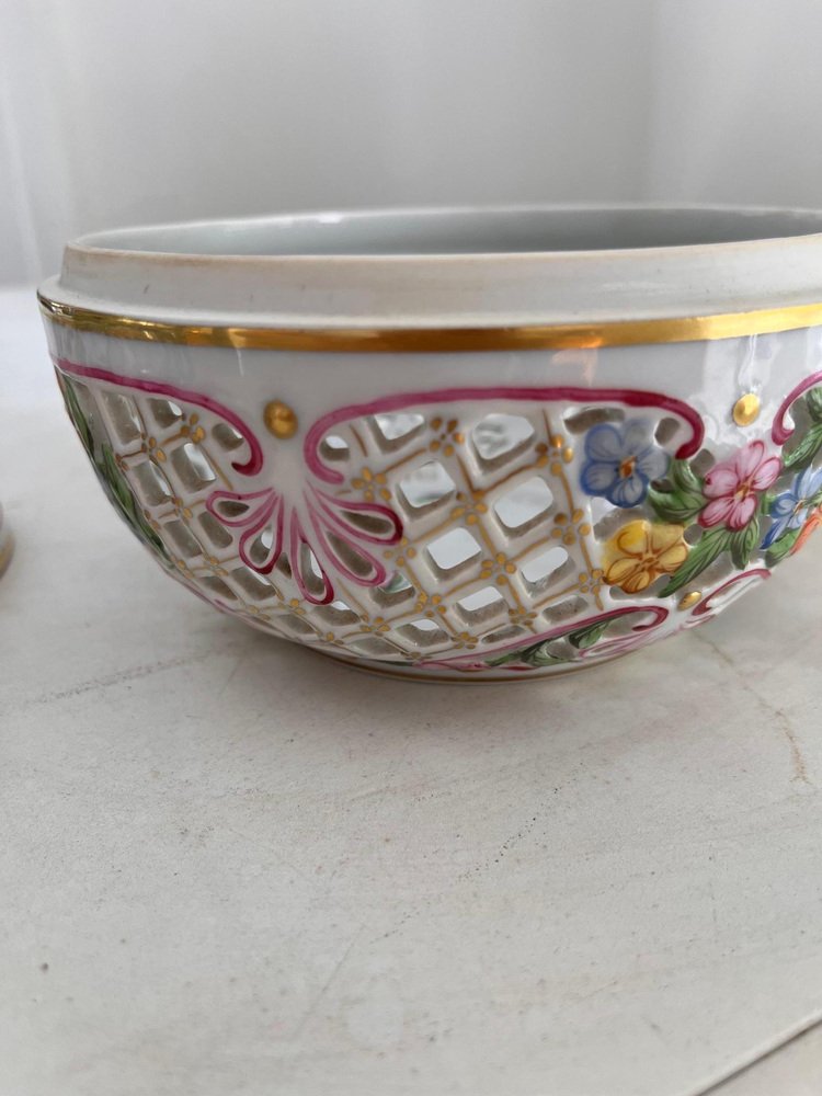 Large Porcelain Box with Lid, 1950s for sale at Pamono