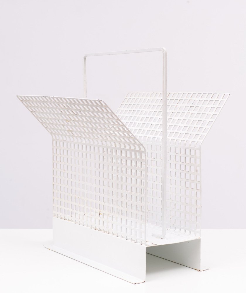 Perforated Metal Newspaper Rack, France, 1965 for sale at Pamono
